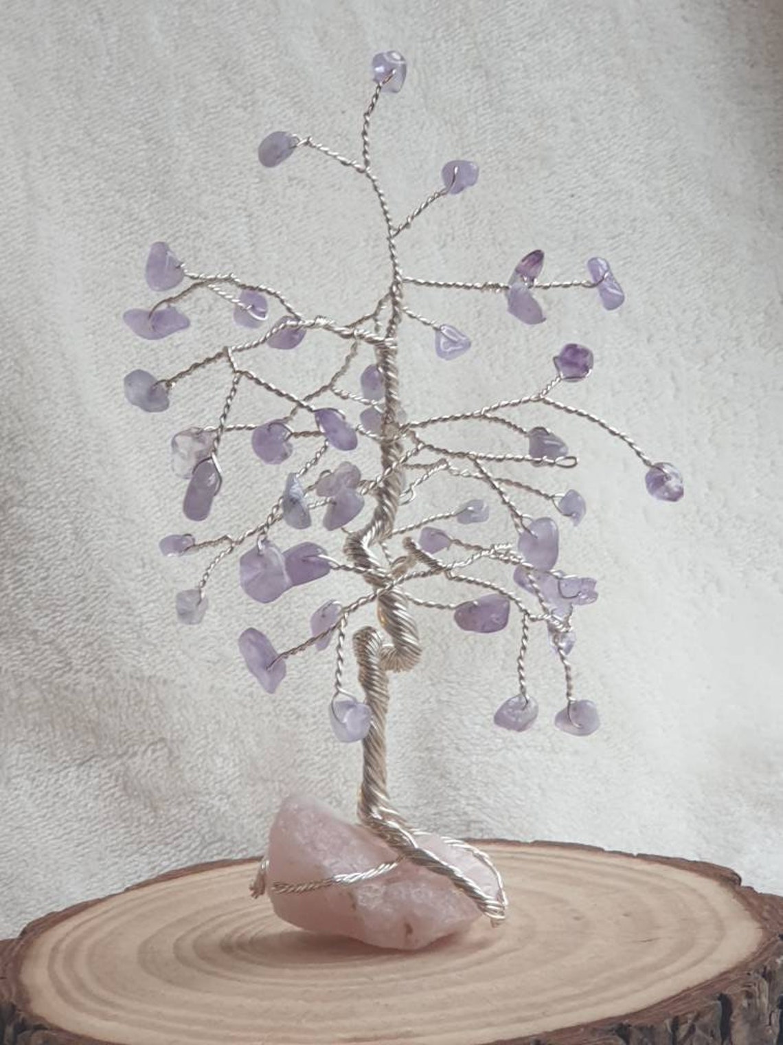 Amethyst Gem Tree Wire Art Ornament Love Spiritual Gift - Etsy UK