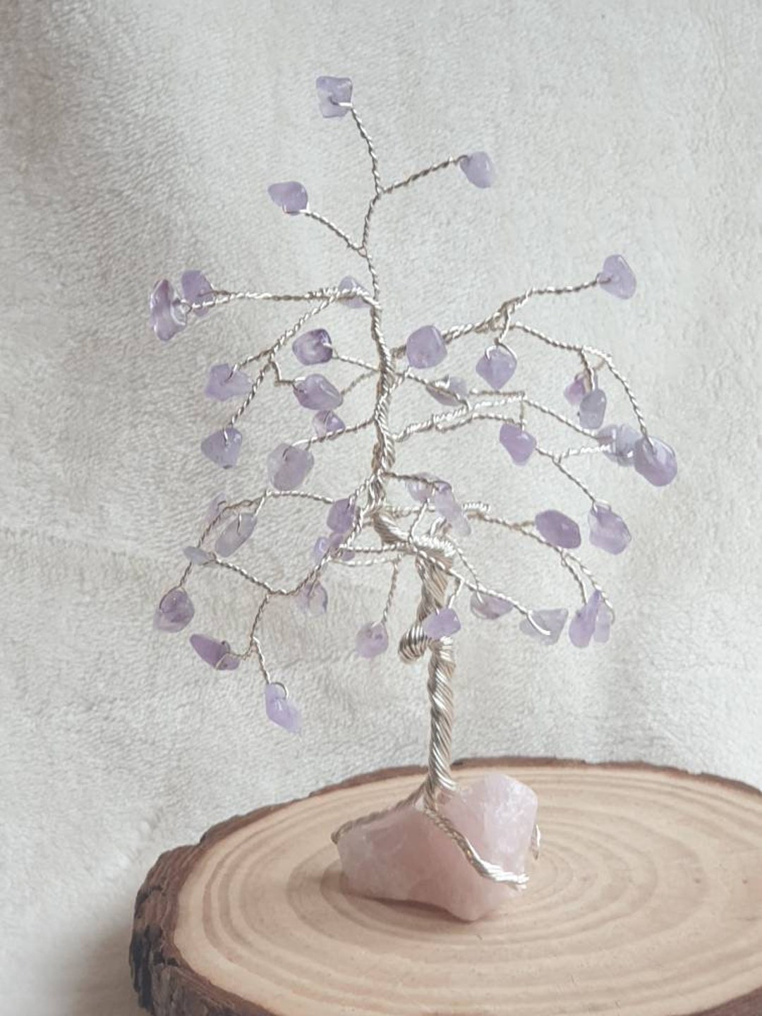 Amethyst Gem Tree Wire Art Ornament Love Spiritual Gift - Etsy UK