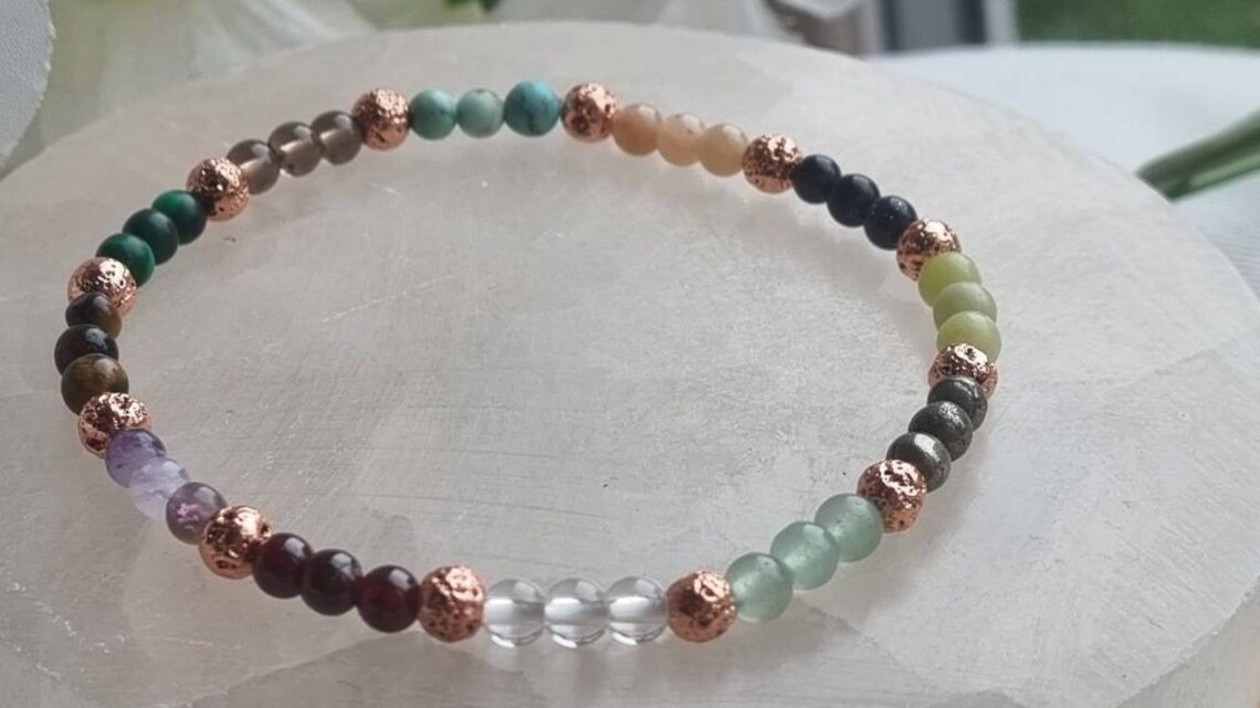 Prosperity Bracelet, 6mm Healing Crystal Money Energy Handmade ...