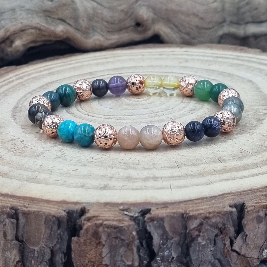 Prosperity Bracelet, 6mm Healing Crystal Money Energy Handmade ...