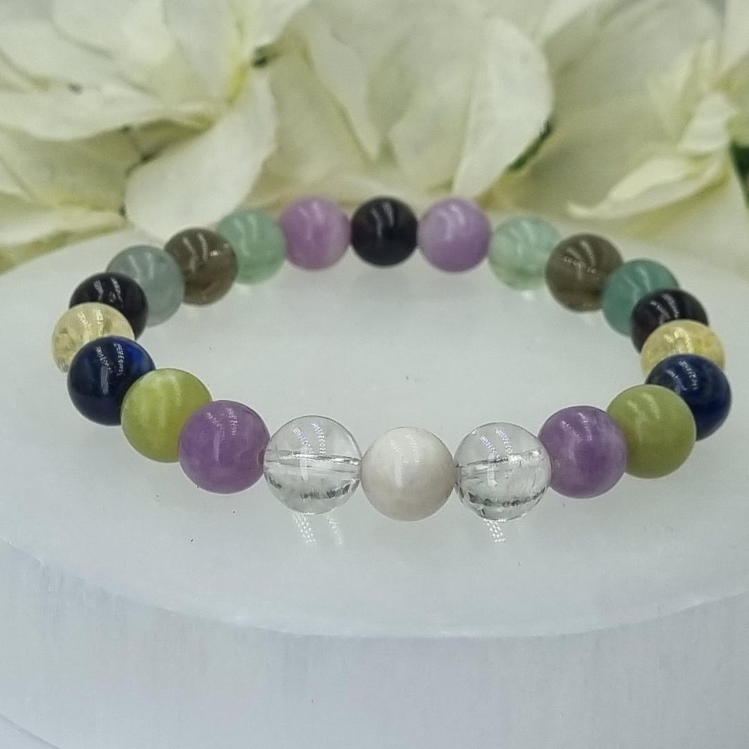 Menopause, Thyroid, Genuine Gemstones, Crystal Bracelet, Stress Relieve ...