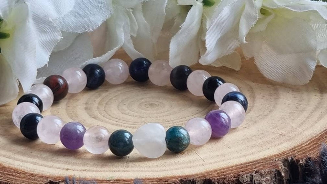 Weight Bracelet, Healing Crystals, Genuine Gemstones, Gift for Her ...