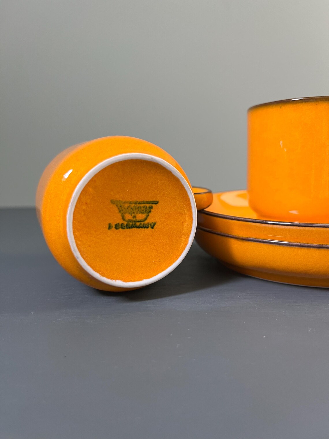 Scandic Yellow by Thomas / Rosenthal, Set of Two Mokka Cups, German ...