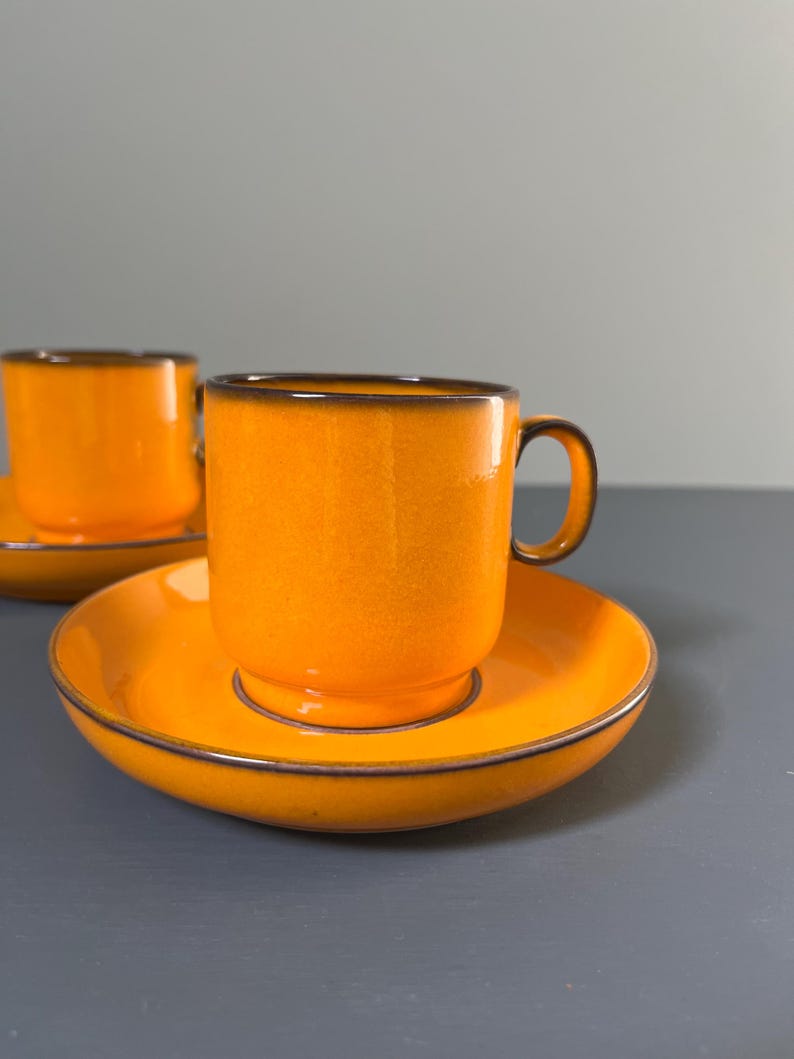 Scandic Yellow by Thomas / Rosenthal, Set of Two Mokka Cups, German ...