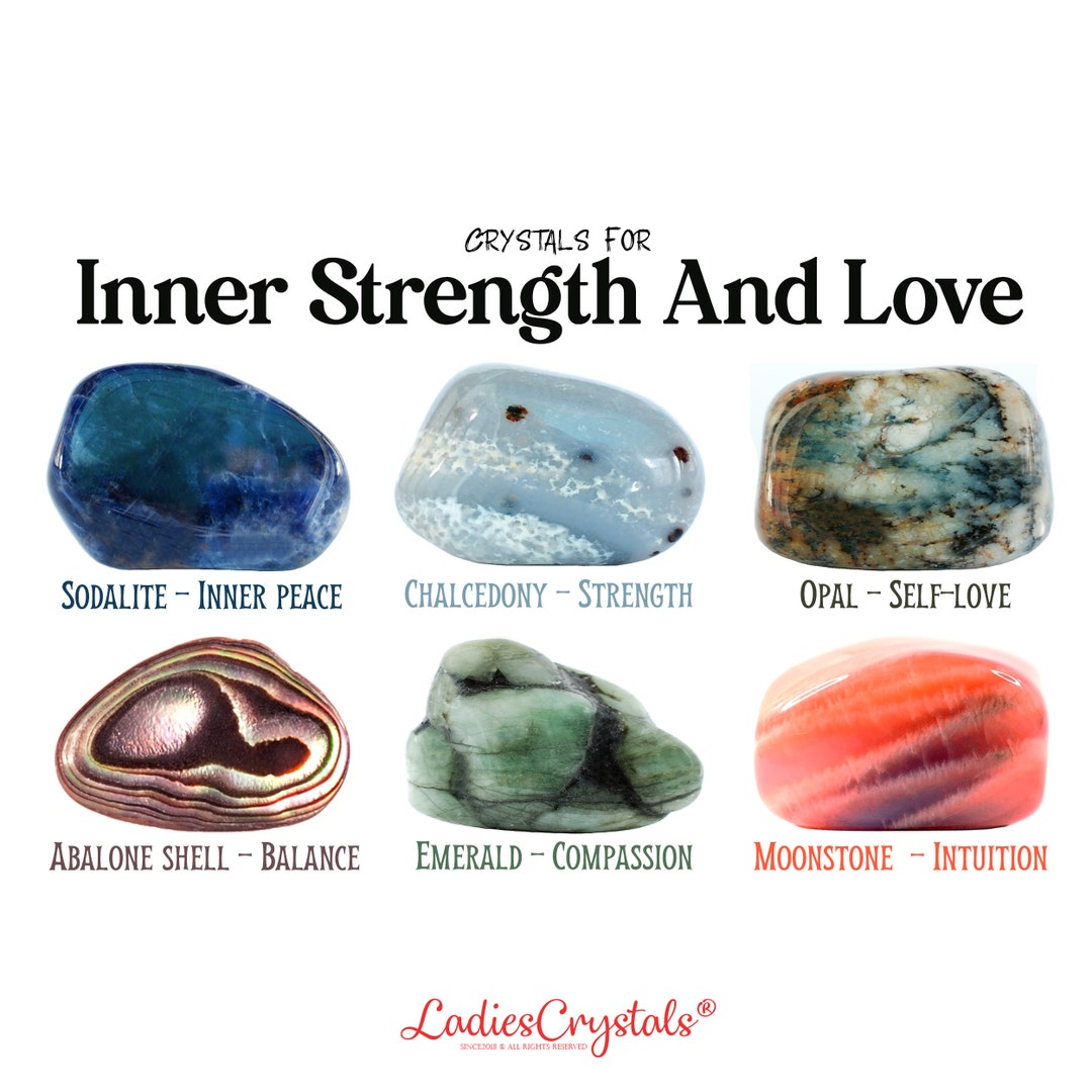 Inner Strength and Love Crystals Set, Love Crystals Set, Crystals ...