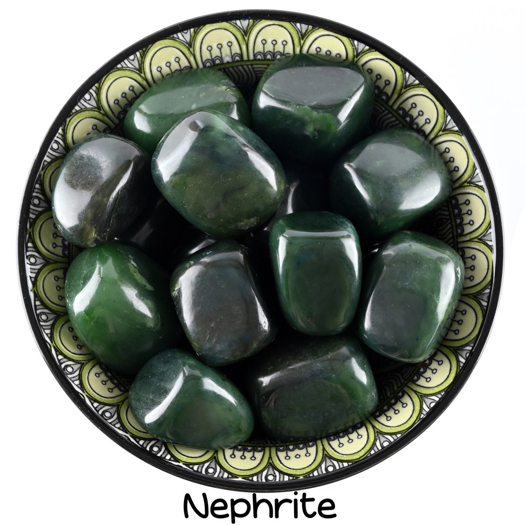 Nephrite Tumbled Stones, Nephrite, Tumbled Stones, Tumbled Crystals ...