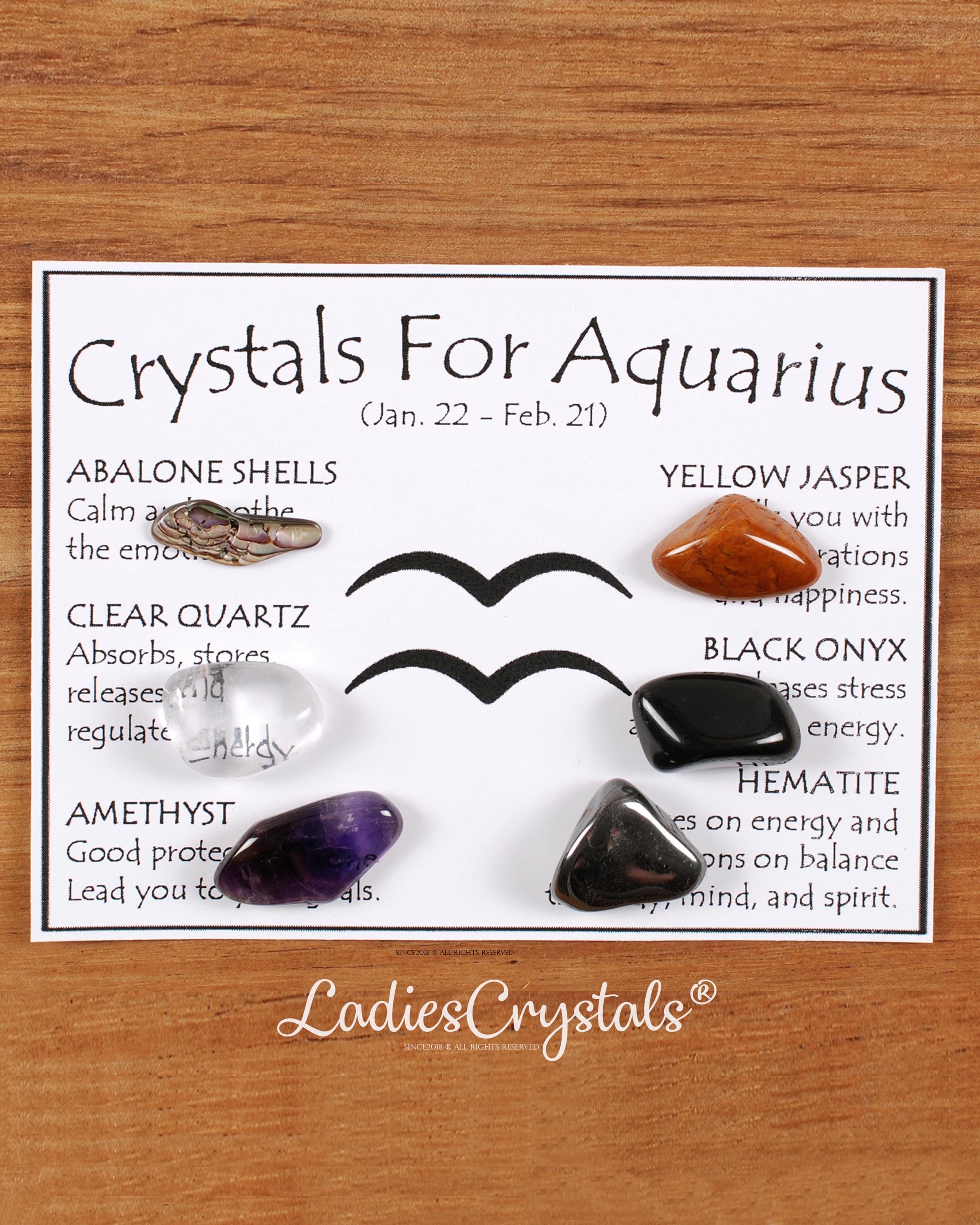 Aquarius Crystals Set, Aquarius Crystal Set, Abalone Shells, Clear ...