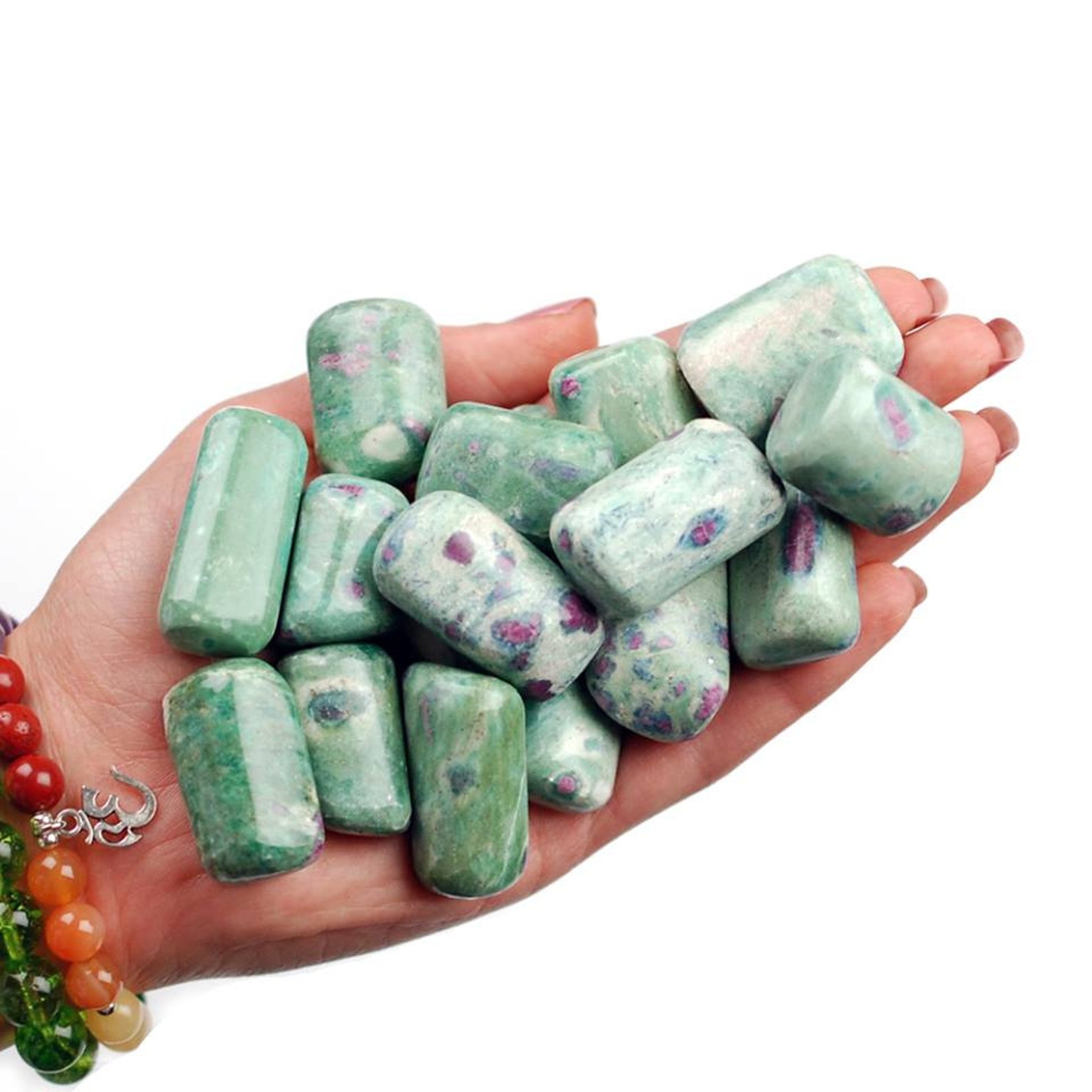 Ruby in Fuchsite Tumbled Stone Ruby Fuchsite Tumbled Stones | Etsy