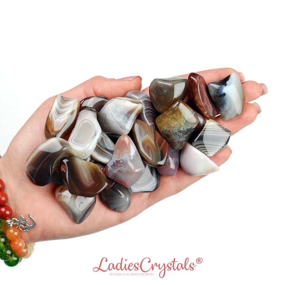 Botswana Agate Tumbled Stone, Botswana Agate, Tumbled Stones, Botswana ...