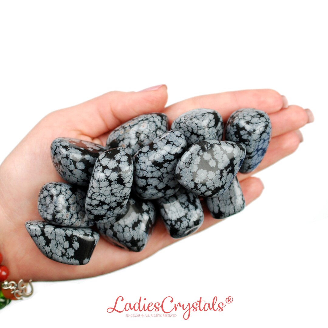 Snowflake Obsidian Tumbled Stone, Purification, Balance and Pattern ...