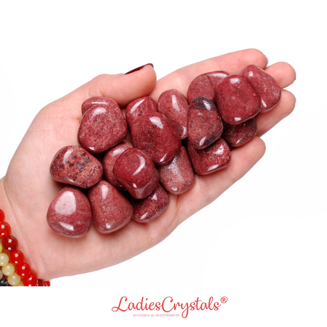 Thulite Tumbled Stone, Pink Zoisite Crystal, Joy and Altar Ritual Heart ...