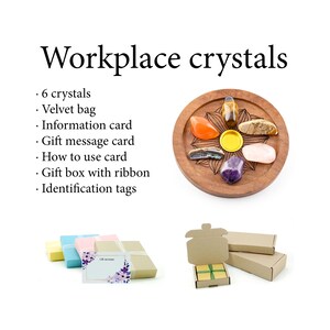 Workplace Crystal Set, Focus and Harmony in Office, Gift for Crystal ...
