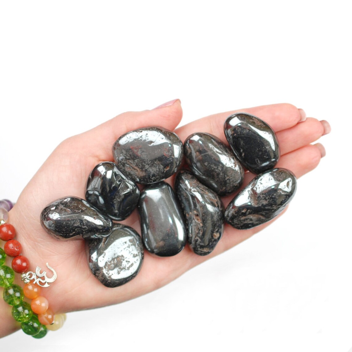 Hematite Tumbled Stone Hematite Tumbled Stones Stones - Etsy