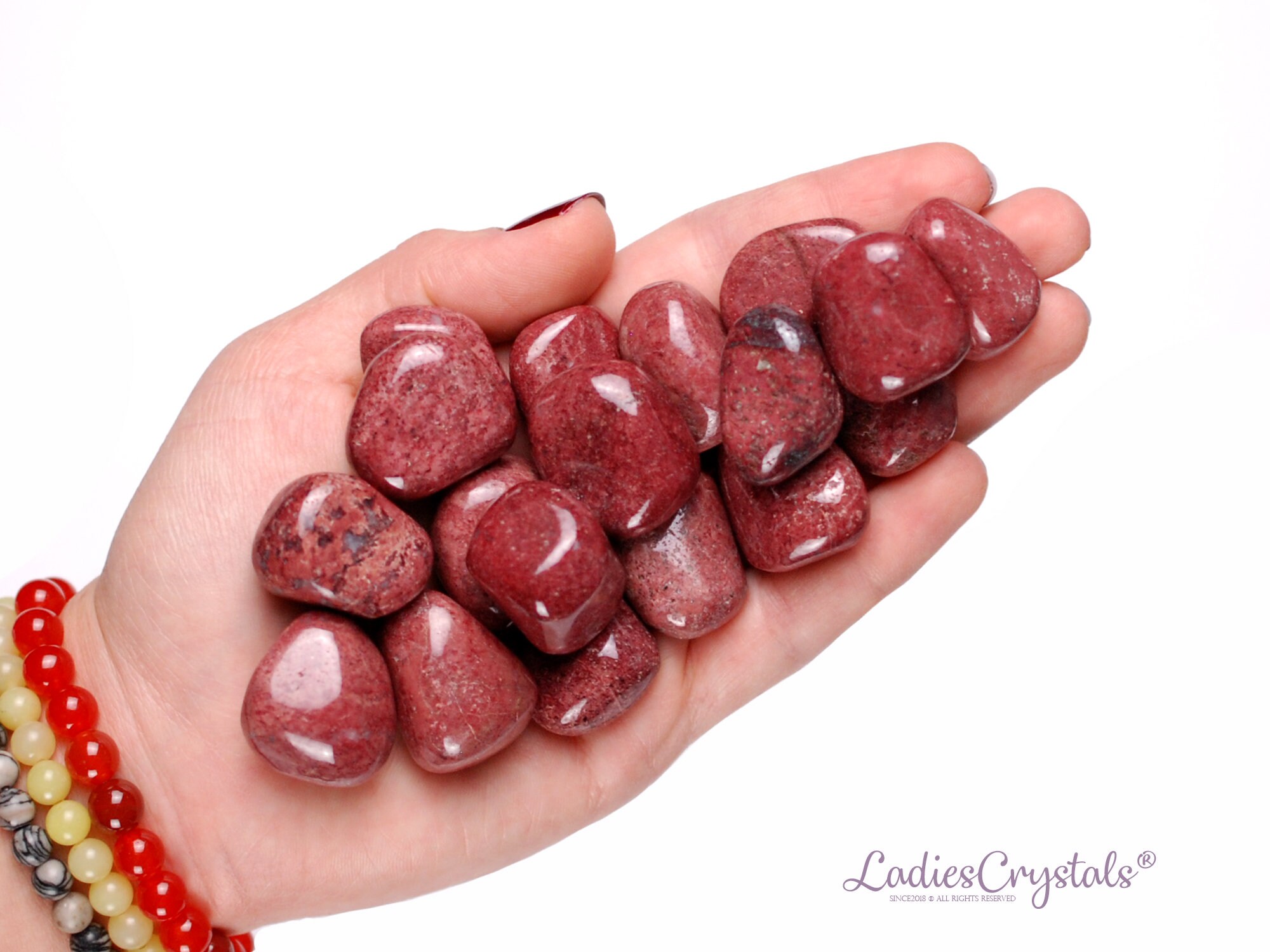 Thulite Tumbled Stone Thulite Tumbled Stones Stones - Etsy