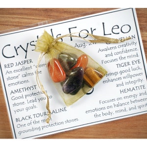 Leo Birthstones Crystals Set, Leo Crystal Set, Crystals for Leo ...