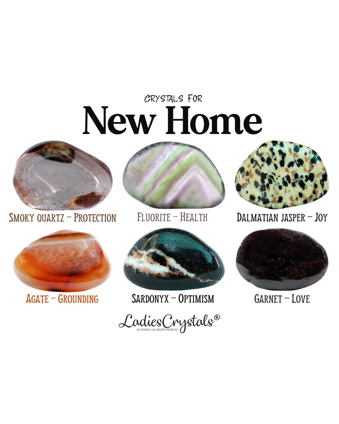New Home Set, Positive Energy Gemstones, Gift for Crystal Lovers ...