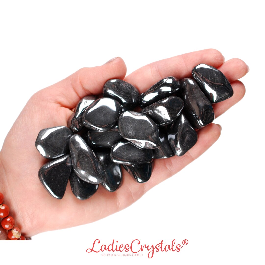 Hematite Tumbled Stone, Hematite, Tumbled Stones, Stones, Crystals ...