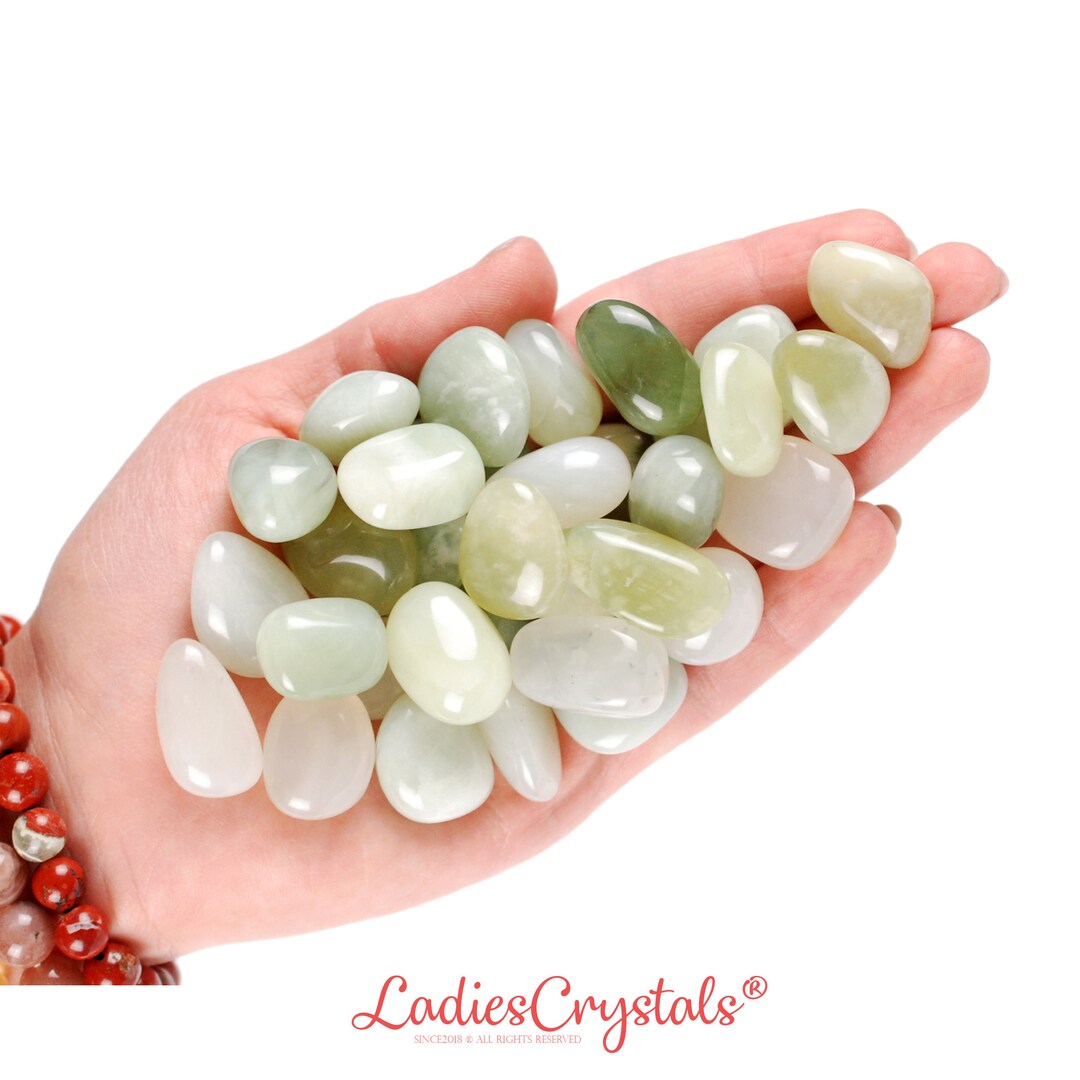 Green Jade Tumbled Stone, Green Jadeite, Tumbled Stone, Jade, Stones ...
