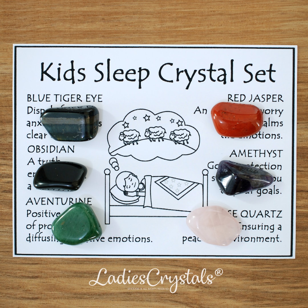 Kids Sleep Crystal Set, Sleep Crystals Set, Crystals for Sleep, Healing ...