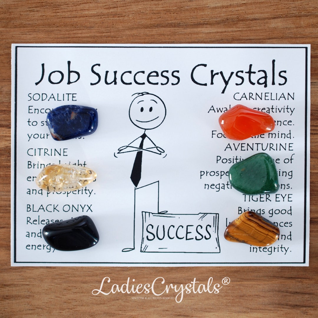 Job Success Crystals Set, Job Success Set, Metaphysical Crystals ...