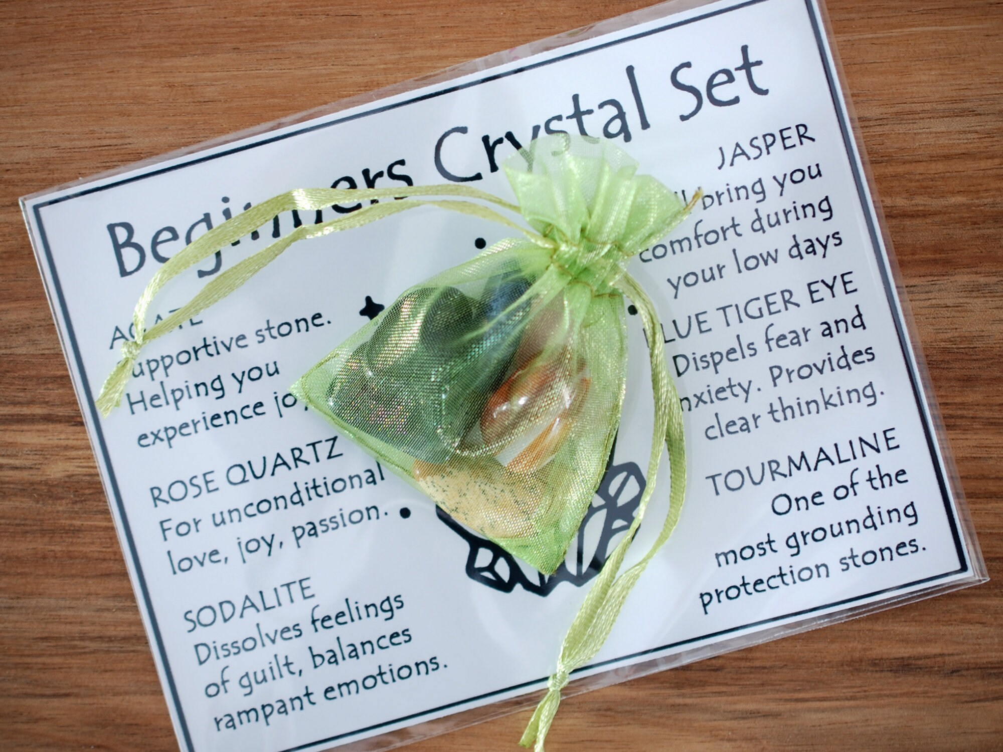 Beginner Crystal Set Agate Rose Quartz Sodalite Jasper | Etsy