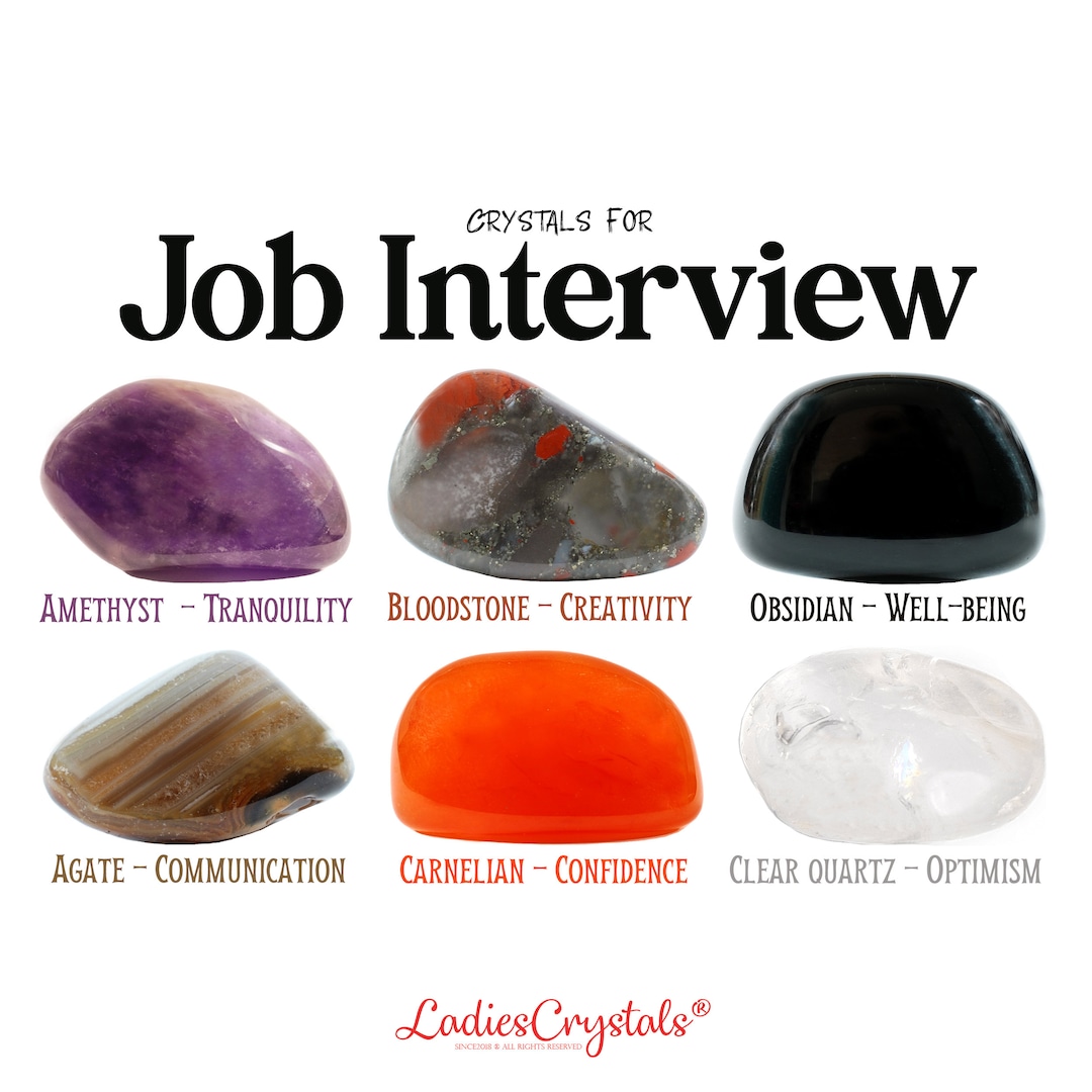 Job Interview Crystals Set, Job Seeker Crystals, Job Interview, Healing Crystals, Metaphysical ...