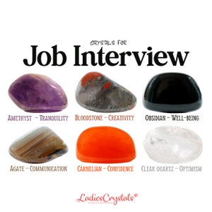 Job Interview Crystals Set, Job Seeker Crystals, Job Interview, Healing ...