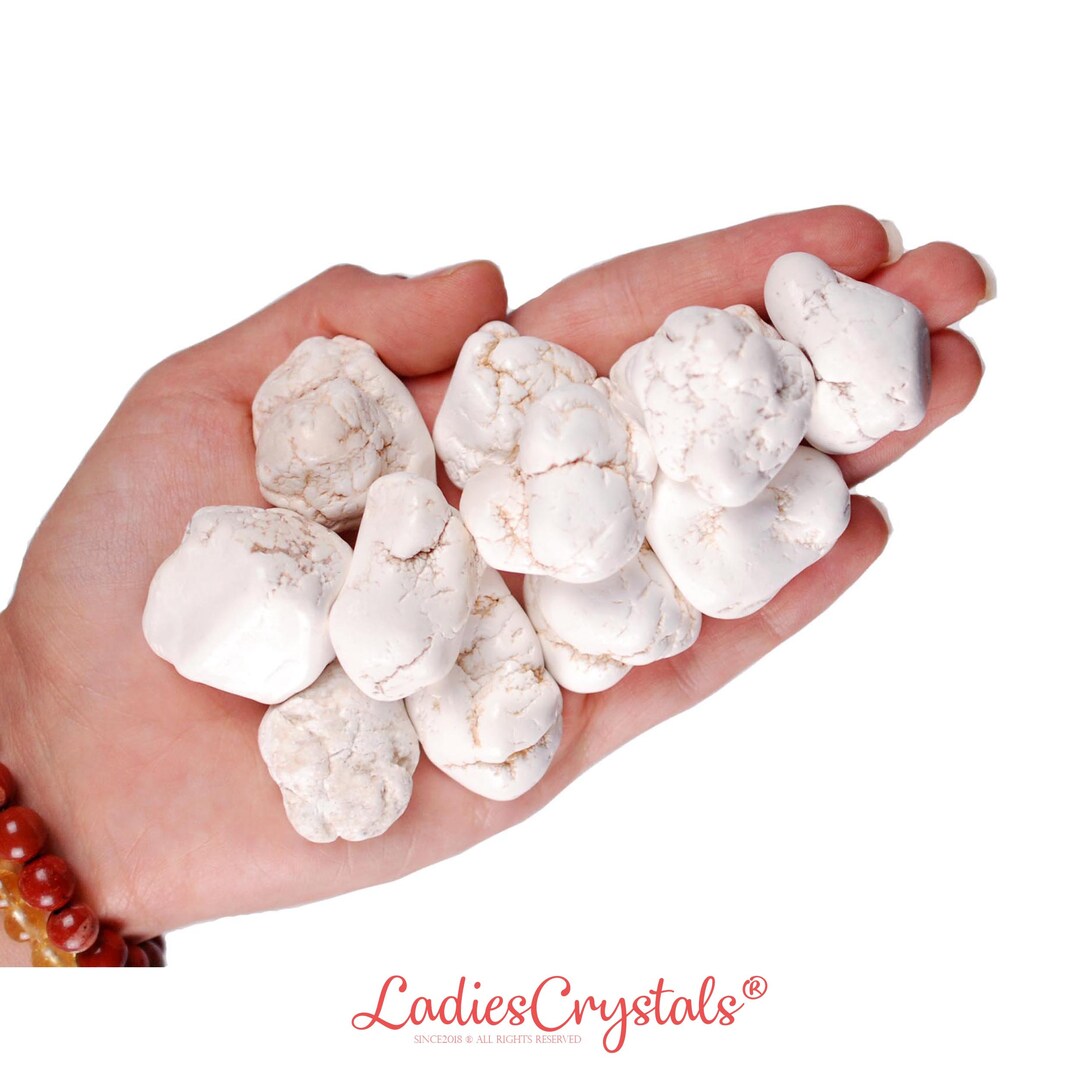Howlite Tumbled Stone, Magnesite, Tumbled Stones, Howlite Stone ...