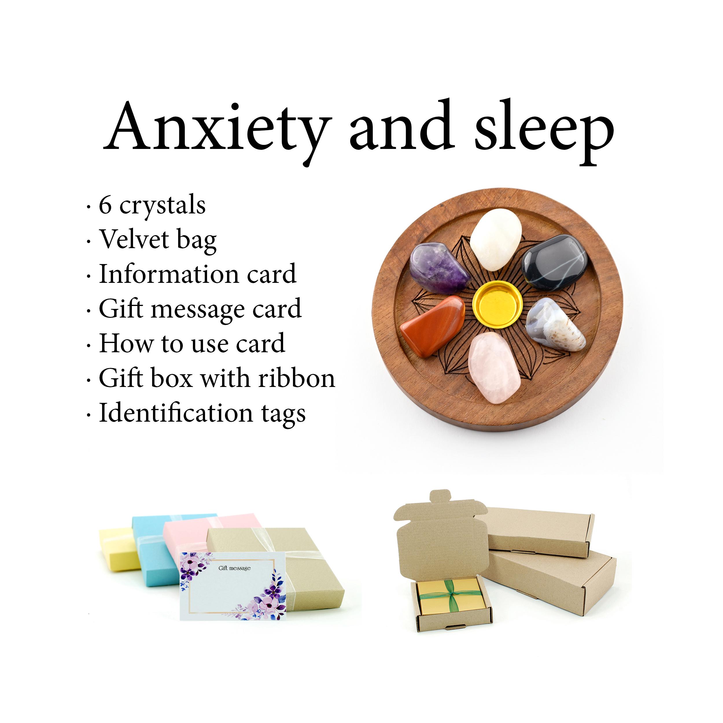 Anxiety and Sleep Crystals Set, Anxiety Crystals Set, Healing Crystals ...