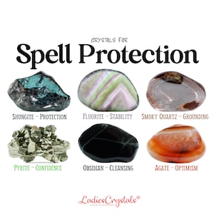 Spell Protection Crystals Set, Black Magic Protection, Protection Set ...