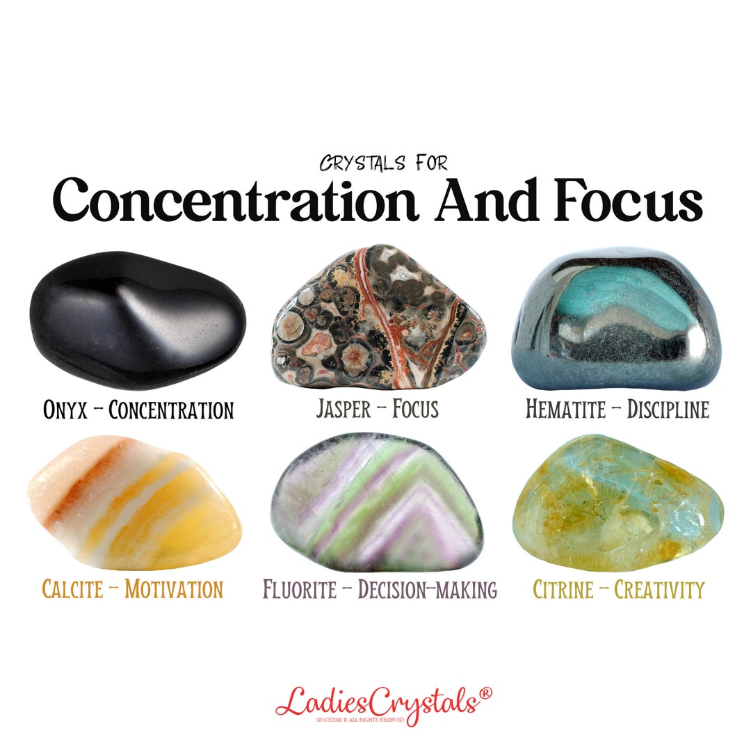 Concentration and Focus Crystals Set, Crystals for Concentration ...
