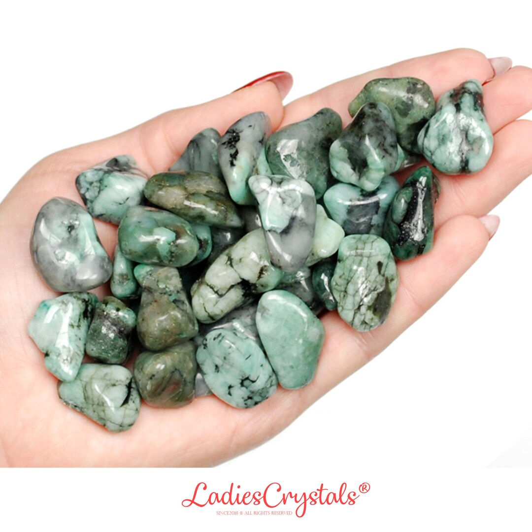 Emerald Tumbled Stone, Emerald, Tumbled Stones, Stones, Crystals, Rocks ...