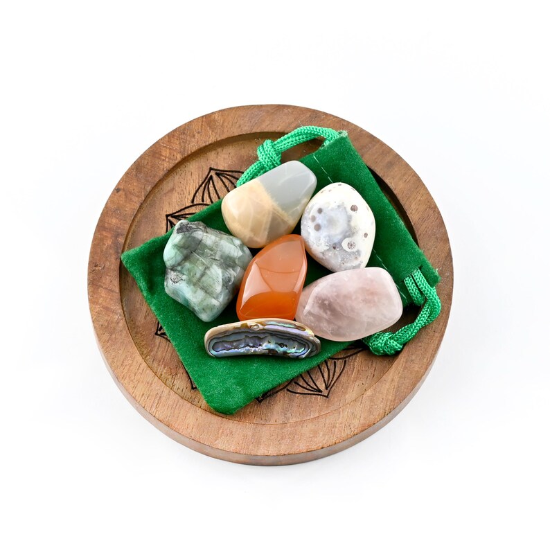 Cancer Crystals Set, Cancer Stones, Zodiac Stones, Moonstone, Abalone ...