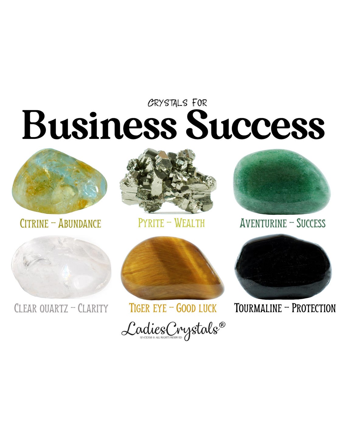 Business Success Crystals Set, Business Success Set, Healing Crystals ...