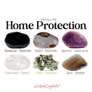 Home Protection Crystals Set, Home Protection Stones, Black Tourmaline ...