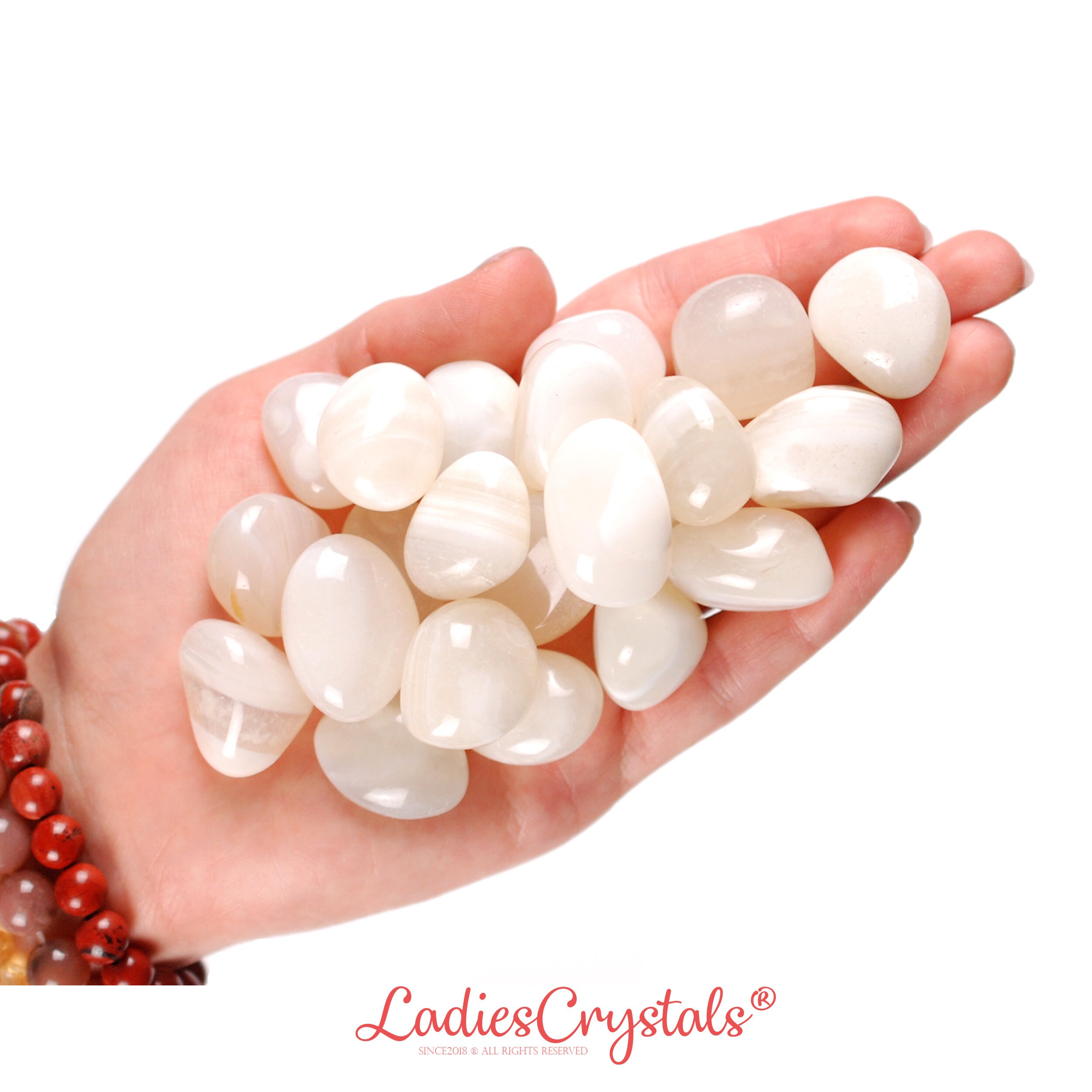 Set of 3 White Agate Tumbled Stones White Banded Agate Tumbled Stones Banded Agate Agate Stones Crystals Rocks Gifts Gemstones Gem Etsy