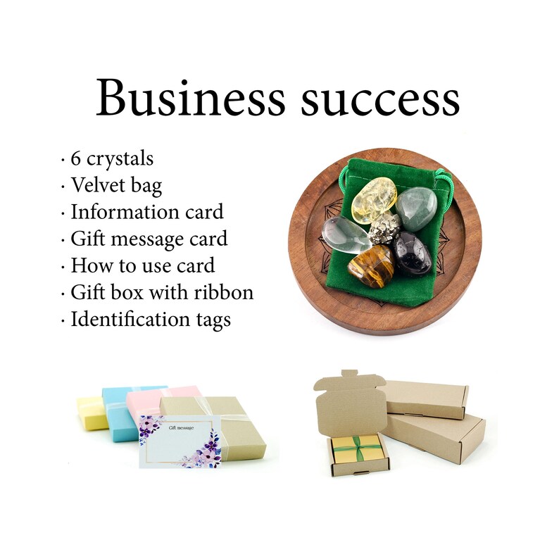 Business Success Crystals Set, Business Success Set, Healing Crystals ...