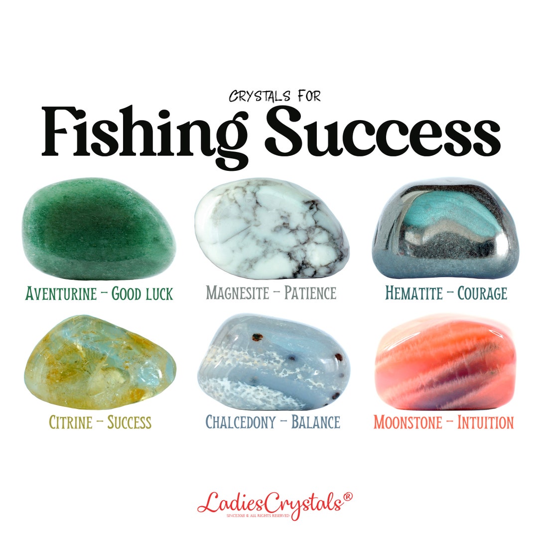 Fishing Success Crystals Set, Success Crystals Set, Healing Crystals ...