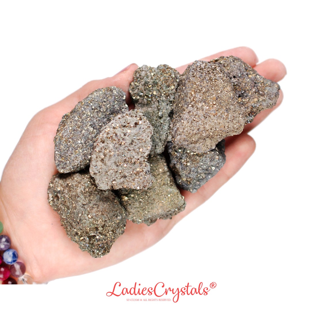 Pyrite Raw Stone, Natural Fool's Gold Crystal, Wealth and Altar Ritual ...