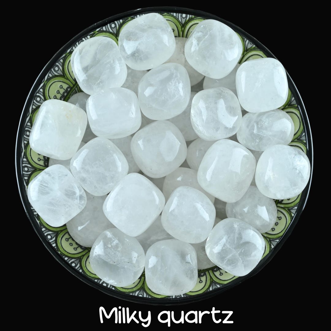 Milky Quartz Tumbled Stone, Milky Quartz, Tumbled Quartz Crystals, Zodiac Signs Libra, Virgo ...