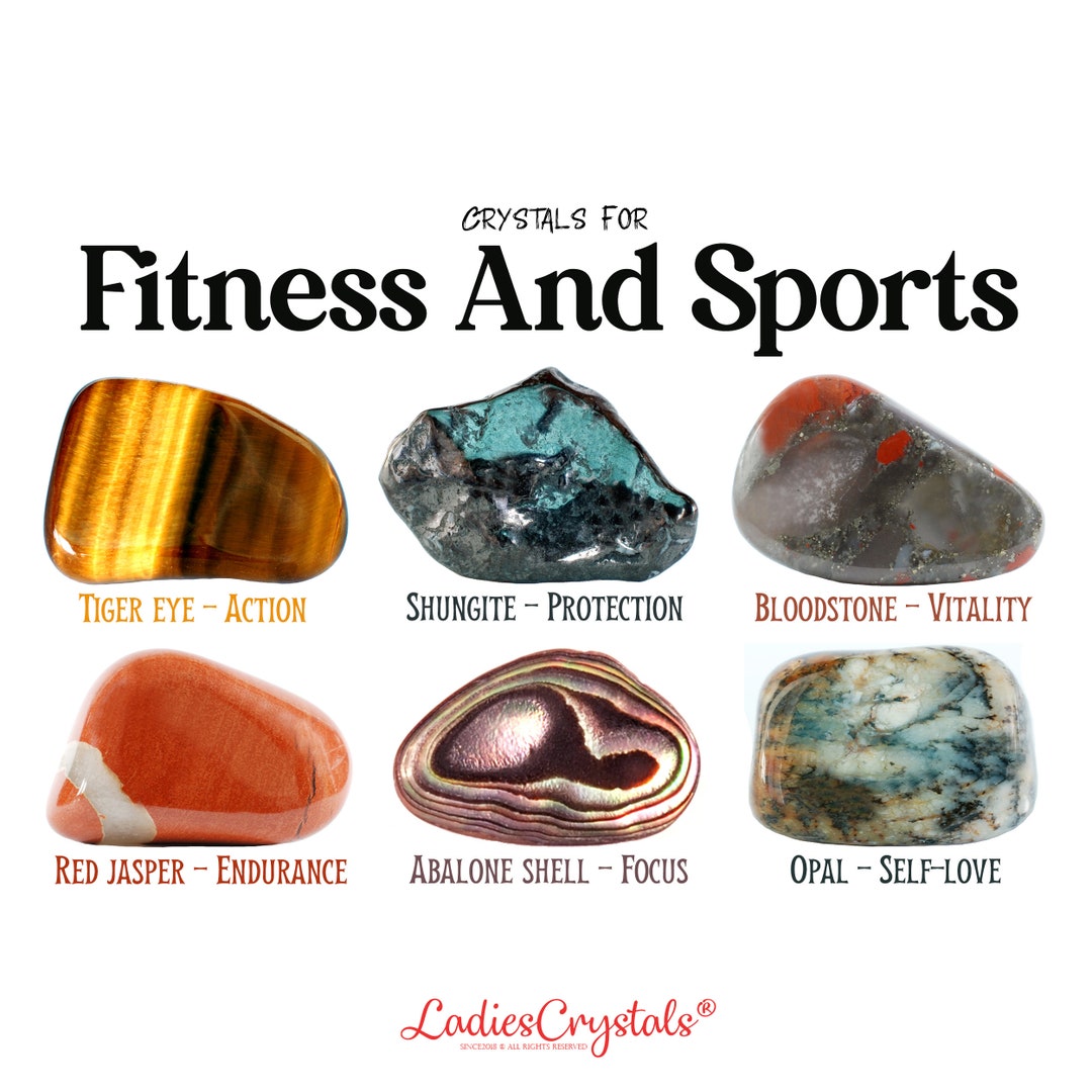 Fitness and Sports Crystals Set, Sporting Success Crystals, Healing ...