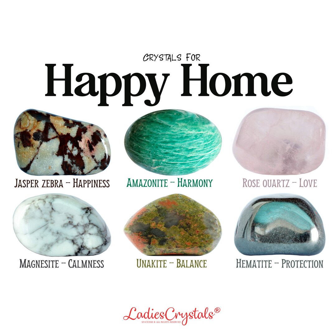 Happy Home Crystals Set, Home Protection Crystals, Housewarming Gifts ...