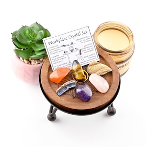 Workplace Crystal Set, Focus and Harmony in Office, Gift for Crystal ...