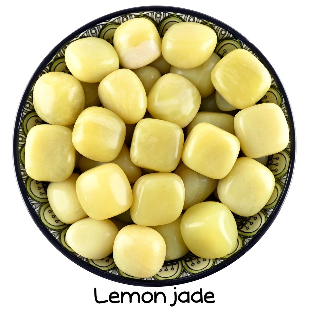Lemon Jade Tumbled Stone, Joy, Optimism and Emotional Lightness ...
