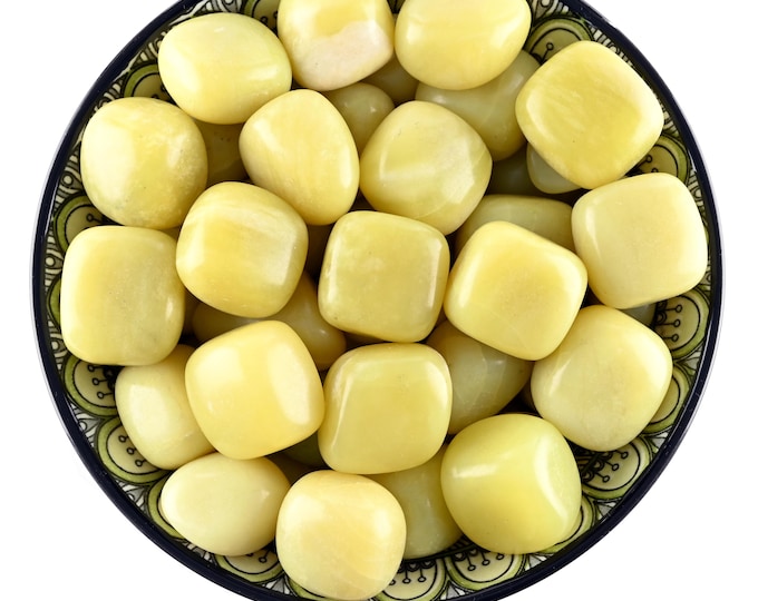 Lemon Jade Tumbled Stone Tumbled Stone Lemon Jade Nifty Jade Tumble ...