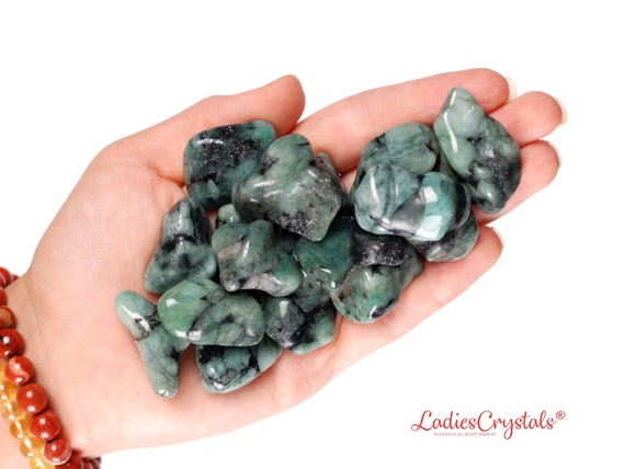 Emerald Tumbled Stone Emerald Tumbled Stones Crystals - Etsy