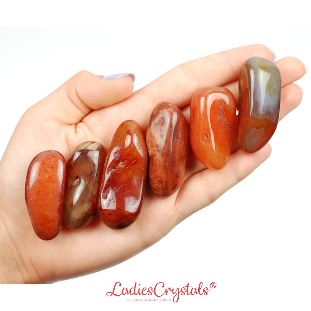 Red Agate Tumbled Stone, Red Agate Gemstones, Red Agate Gems ...