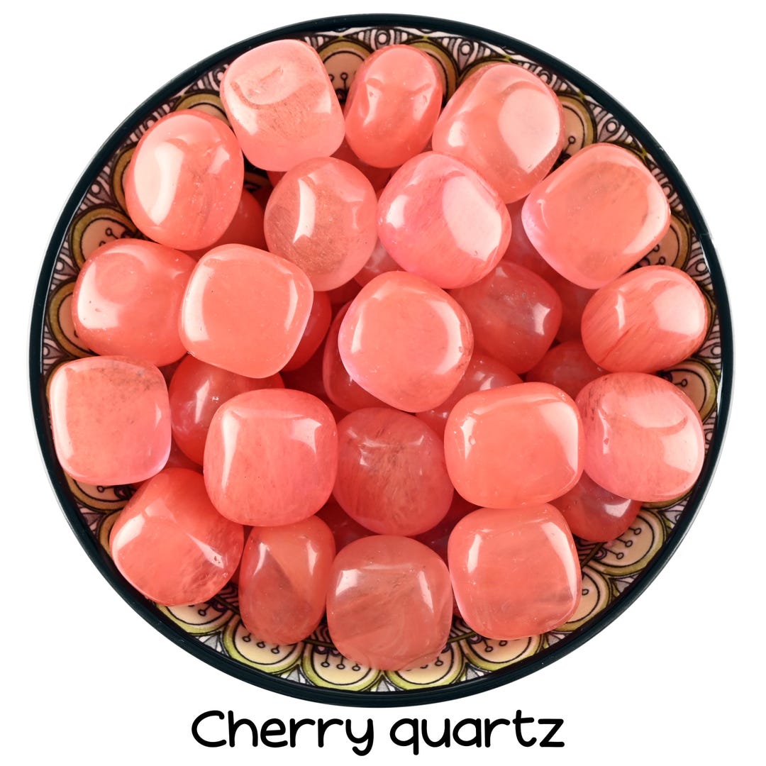 Cherry Quartz Tumbled Stone, Cherry Quartz, Tumbled Crystals, Zodiac ...