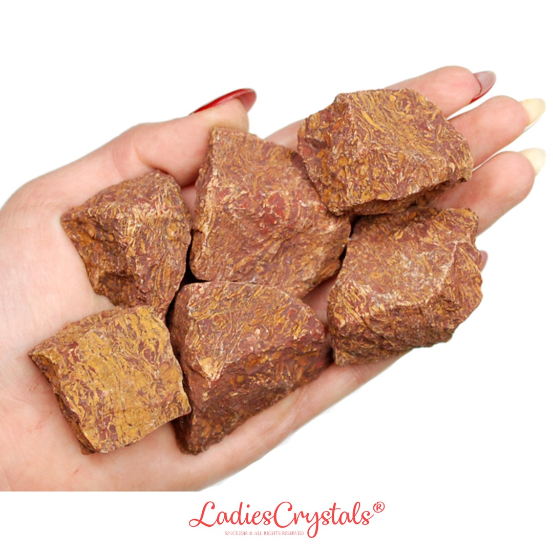 Natural Snakeskin Jasper Raw Stone | Protective Grounding Crystal for ...