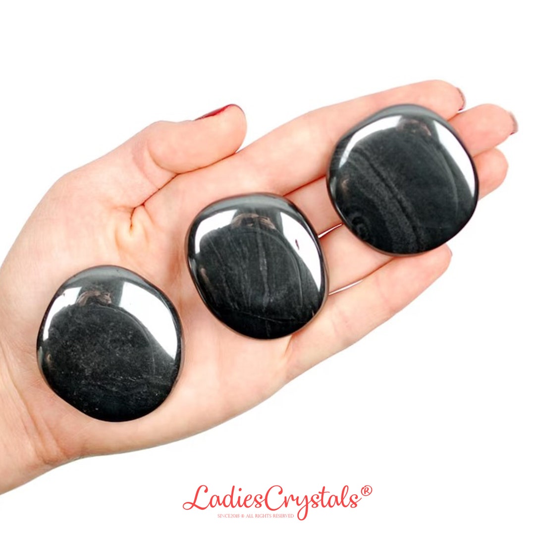 Hematite Smooth Stone, Healing Crystals, Hematite Flat Smoothstone ...